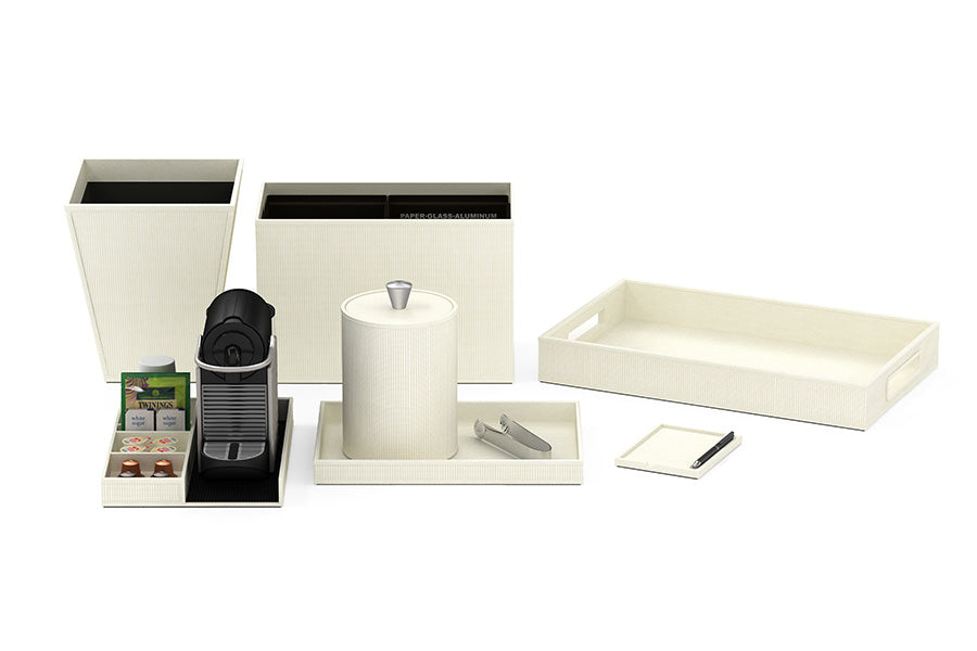 Classic Weave Leather Room Accessories | Via Motif