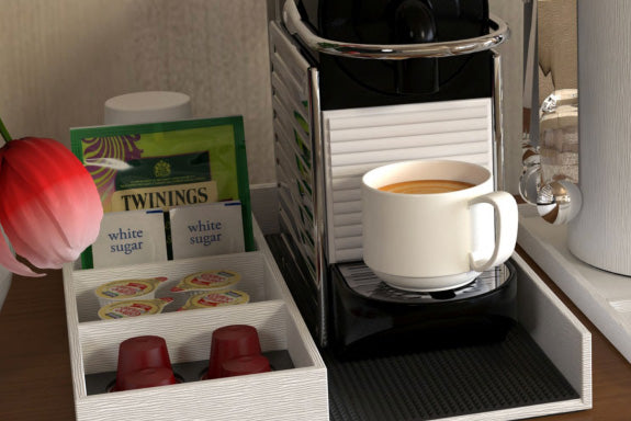 Modern Coffee Machine Organizational Trays | Via Motif