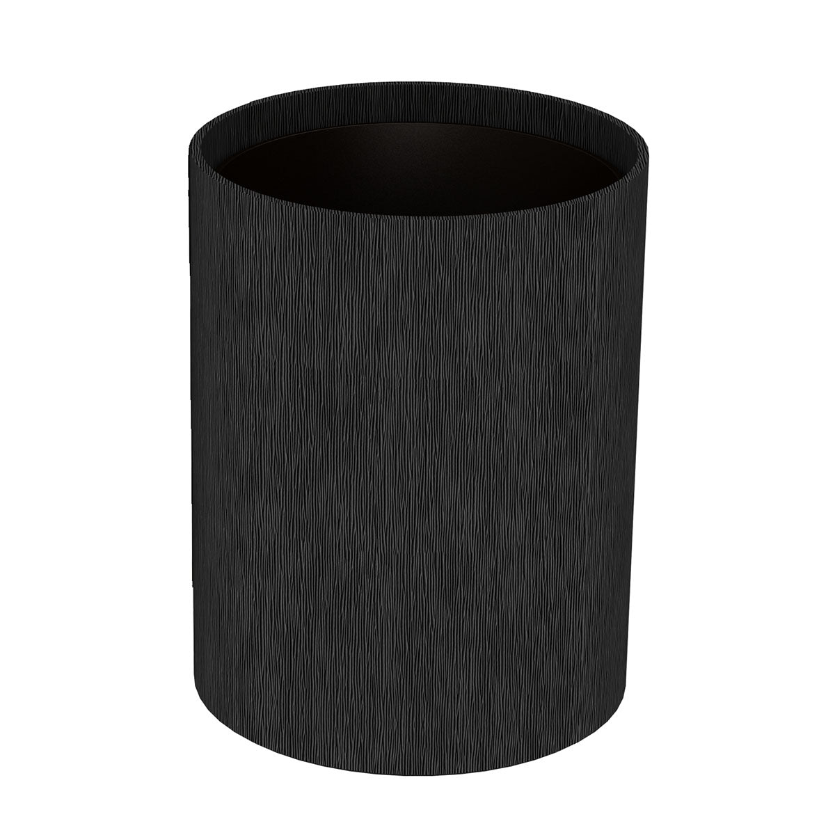 Cylinder Wastebasket - Wave Texture Leather Match - Signature Collecti ...