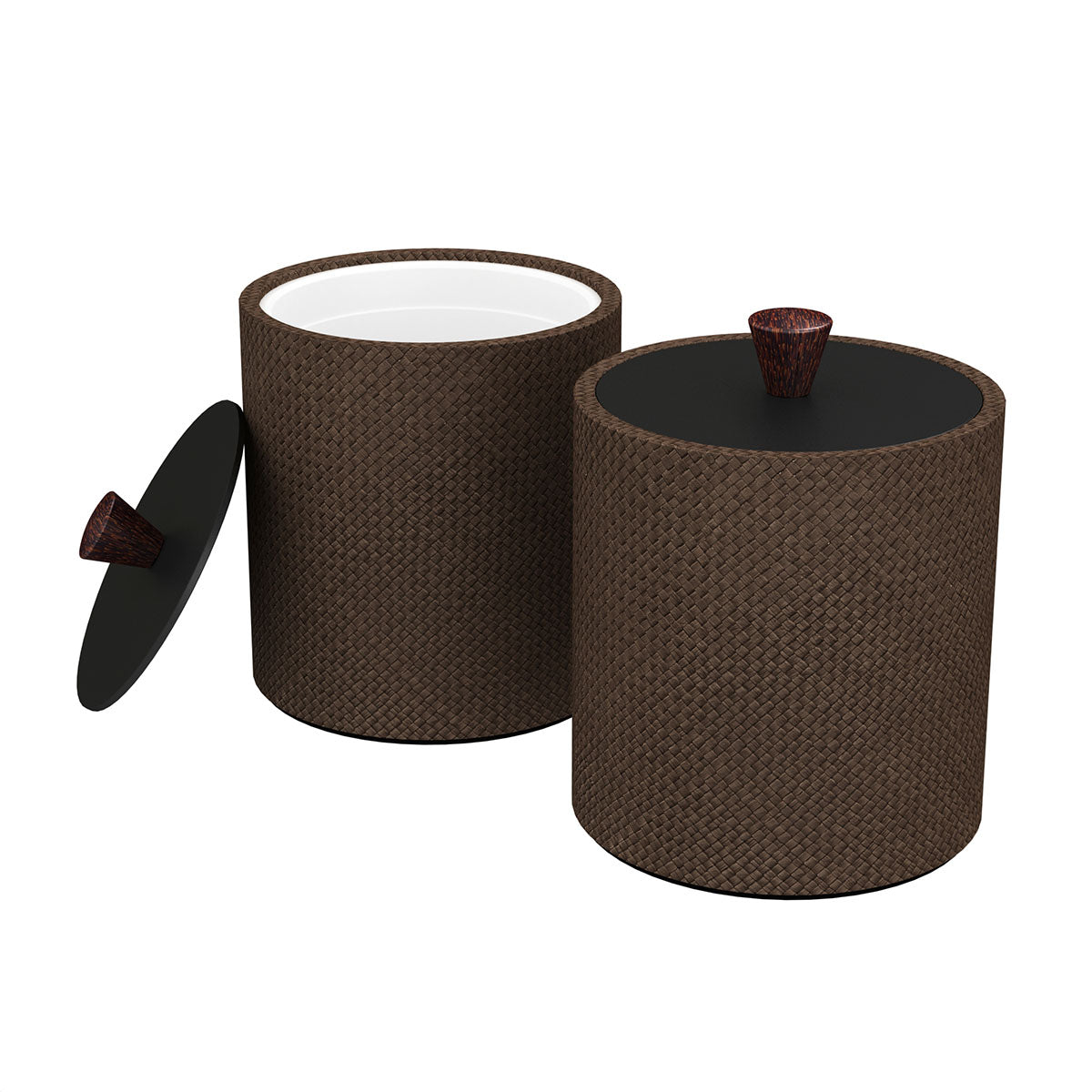 Large Round Ice Bucket w/ Wood Knob - Pandan - Signature Collection ...