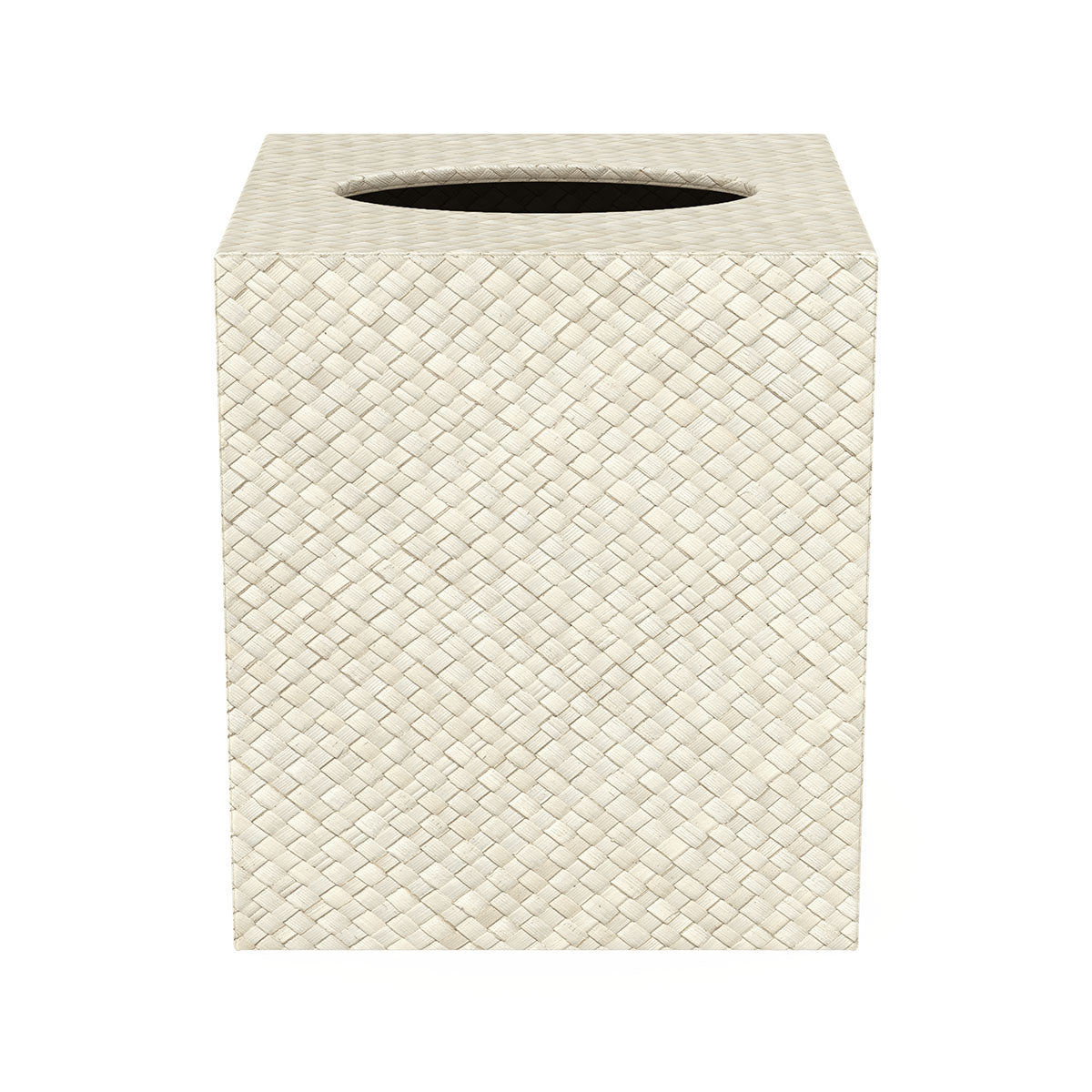 Natural Pandan w/Wood Trim Tissue Box Cover | Via Motif