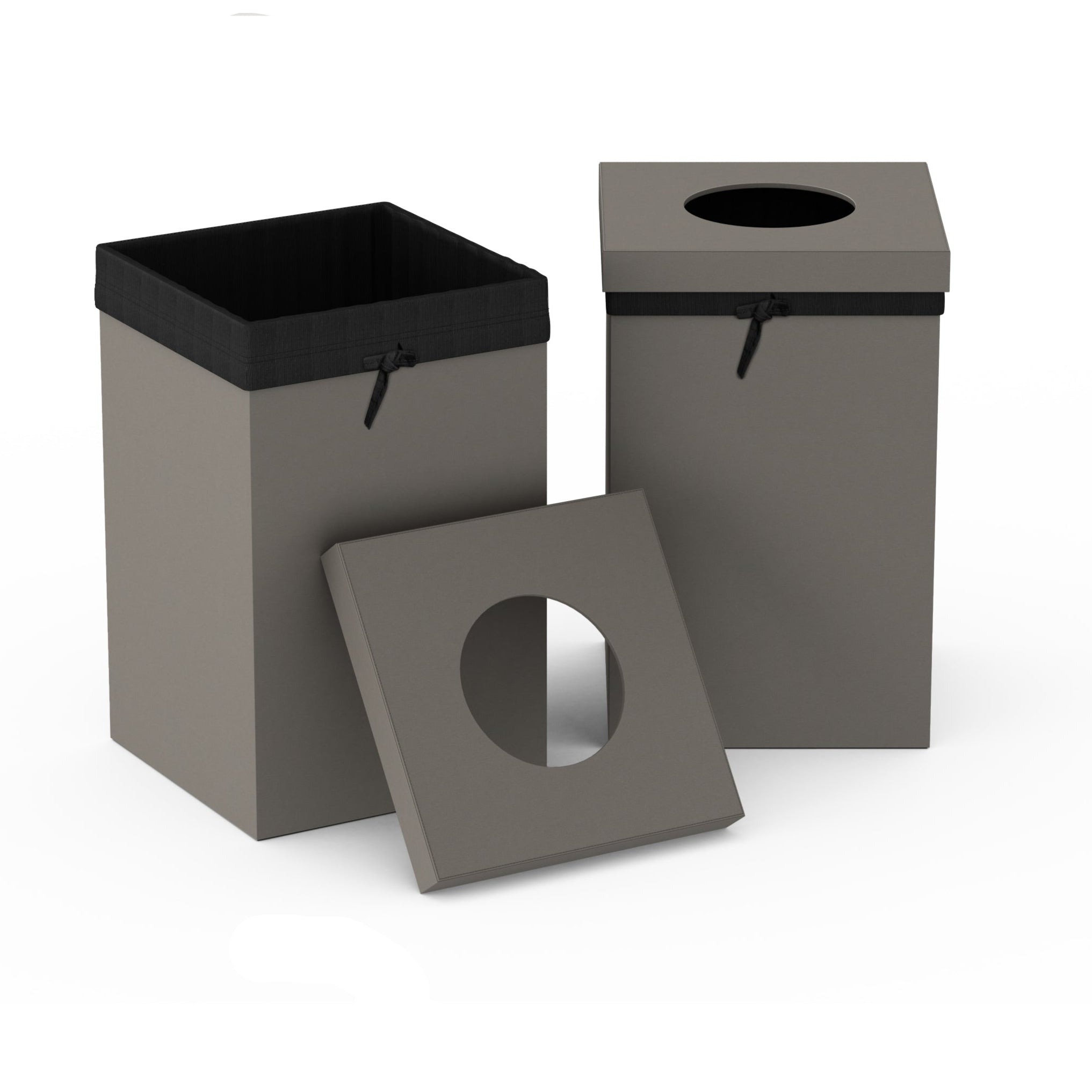 Square Tall Laundry Hampers with Lid | Via Motif